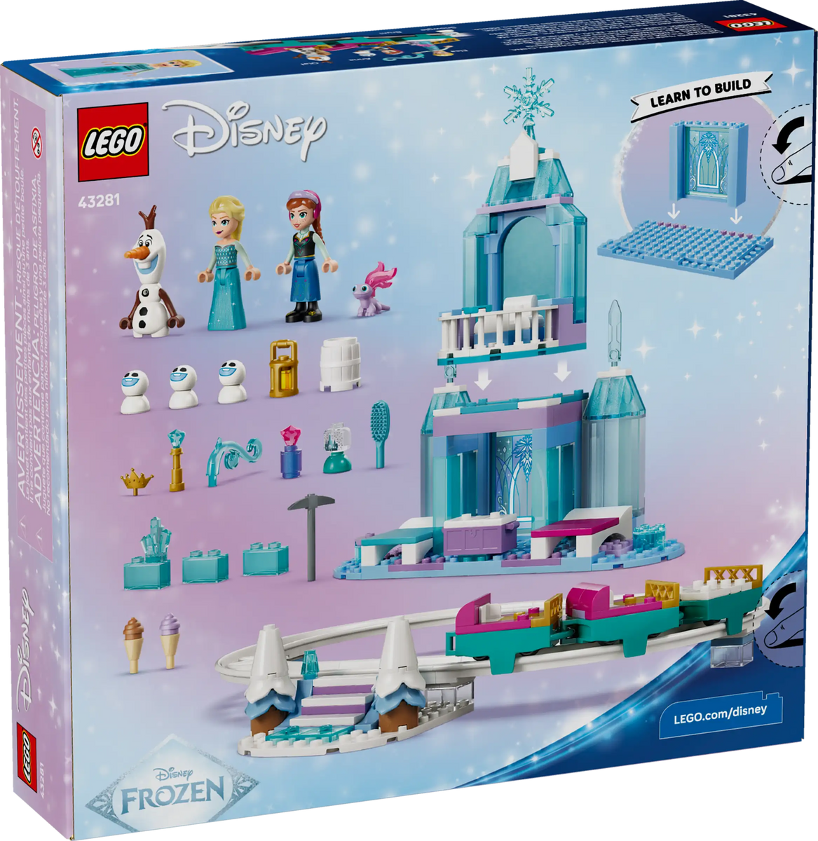 LEGO DISNEY 43281 Castello di ghiaccio di Elsa e avventura sulla neve ...