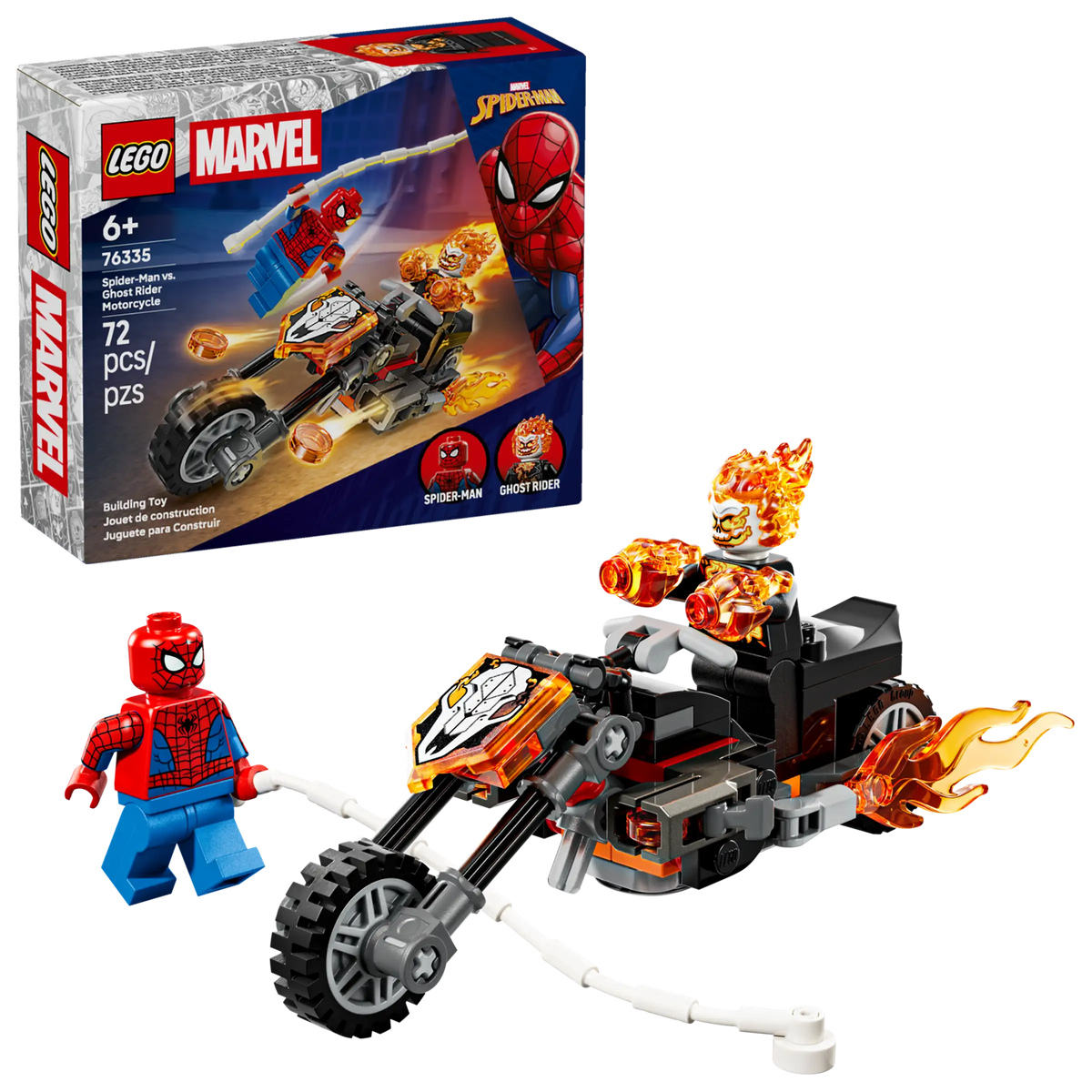 LEGO MARVEL 76335 Spider-Man vs. Ghost Rider in motocicletta USCITA GE ...